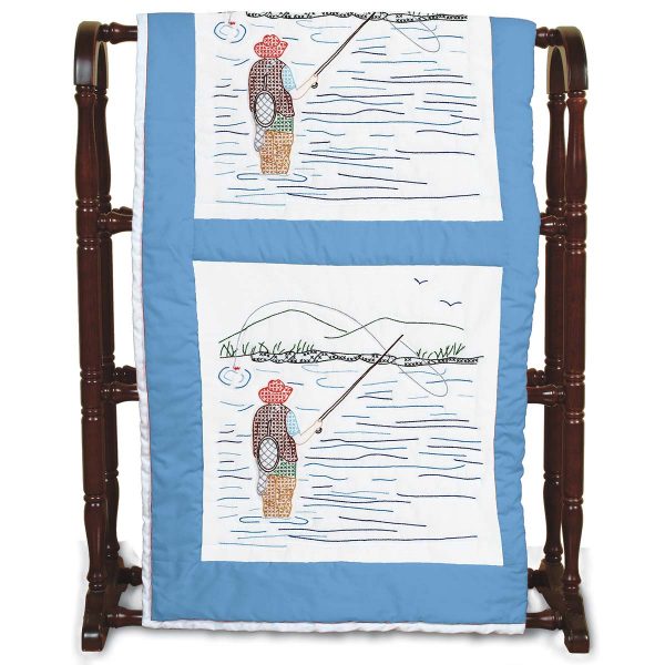 Fly Fishing 18″ Quilt Blocks - Jack Dempsey Needle Art