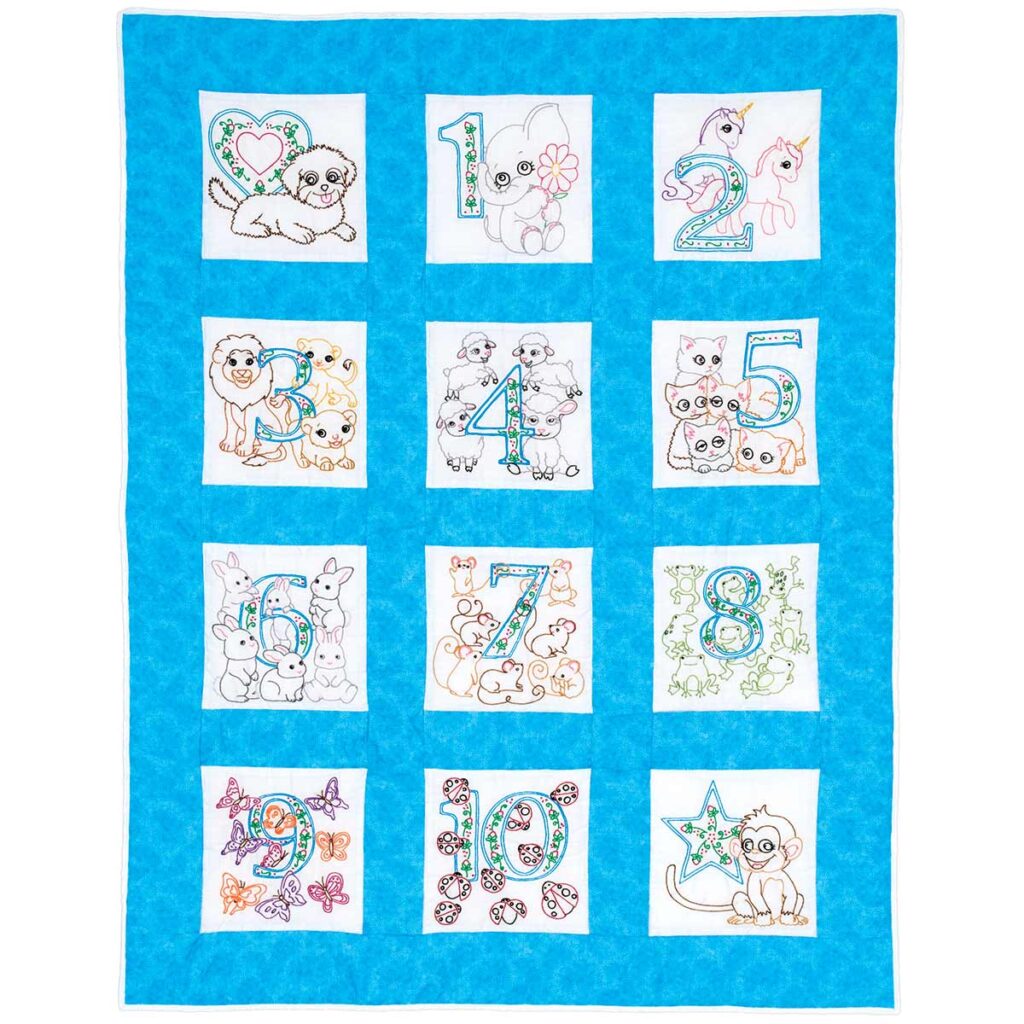 Numbers 1,2,3 Nursery Quilt Blocks - Jack Dempsey Needle Art