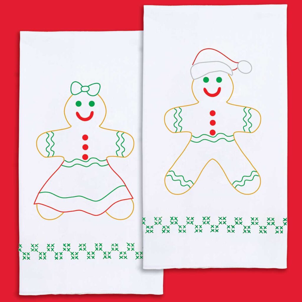 Gingerbread Decorative Hand Towels - Jack Dempsey Needle Art