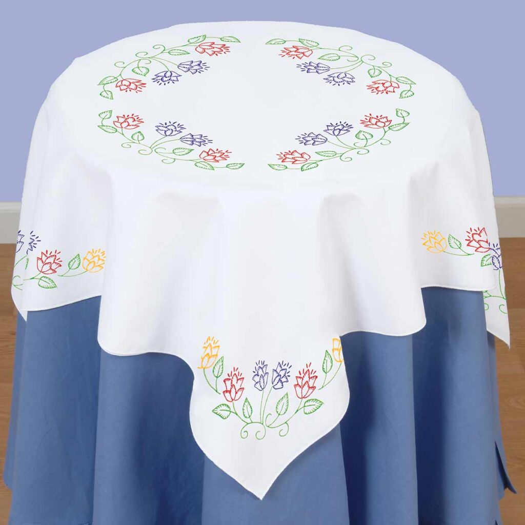 Tulips Table Topper - Jack Dempsey Needle Art