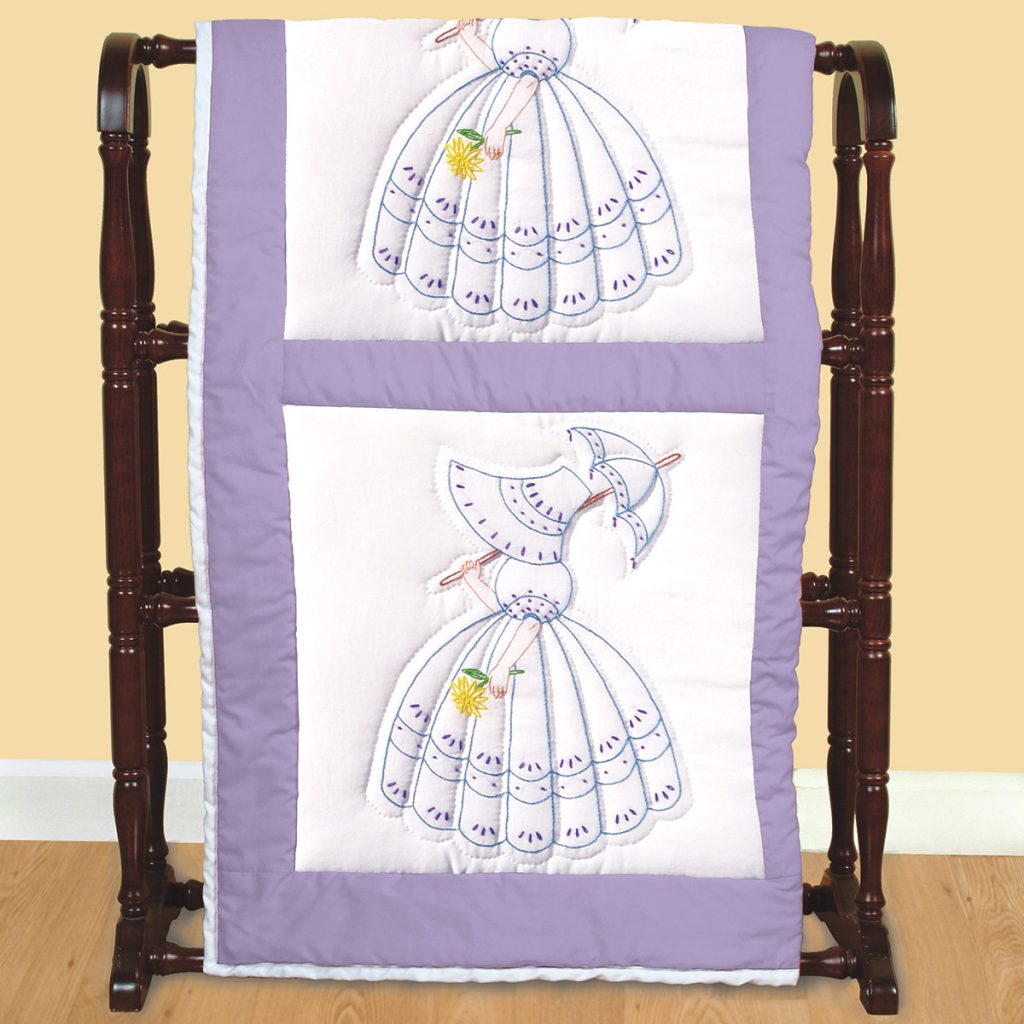 Parasol Lady 18" Quilt Blocks - Jack Dempsey Needle Art