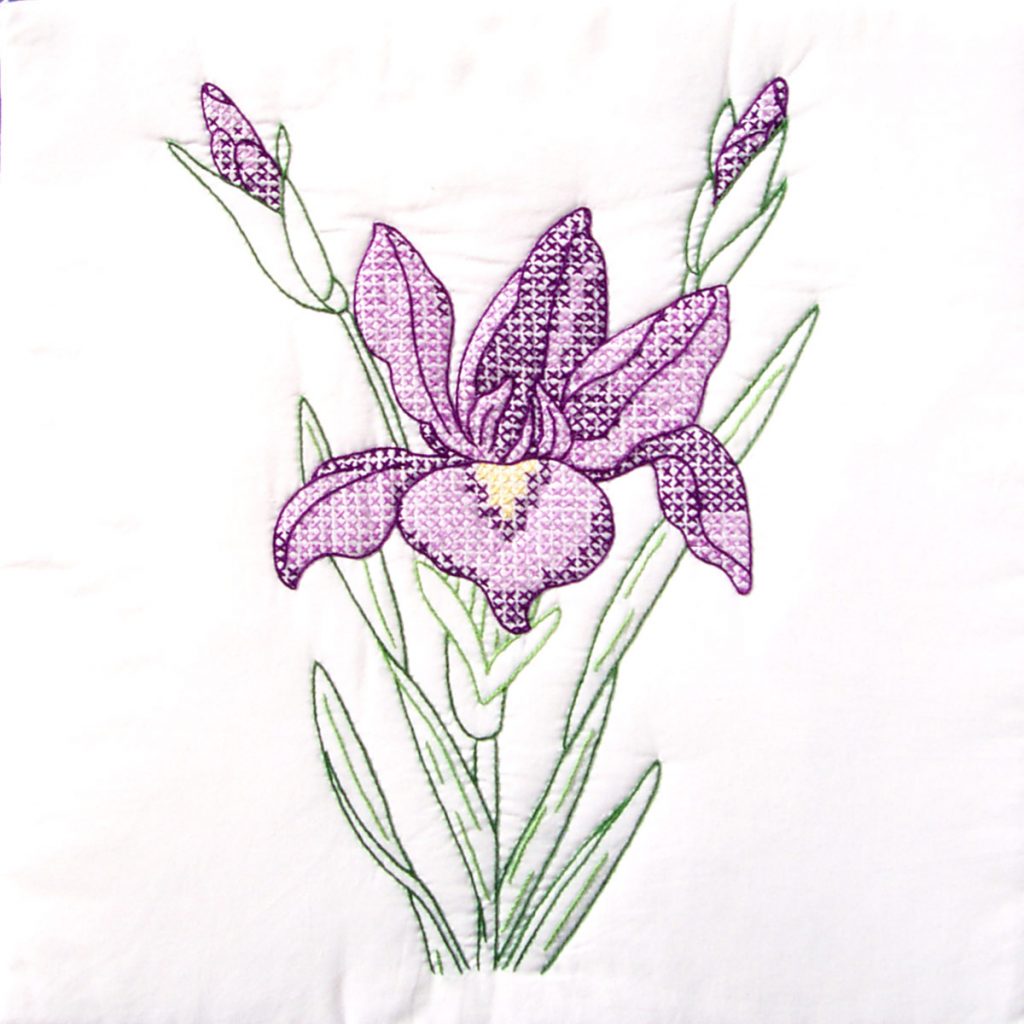 Iris 18" Quilt Blocks - Jack Dempsey Needle Art