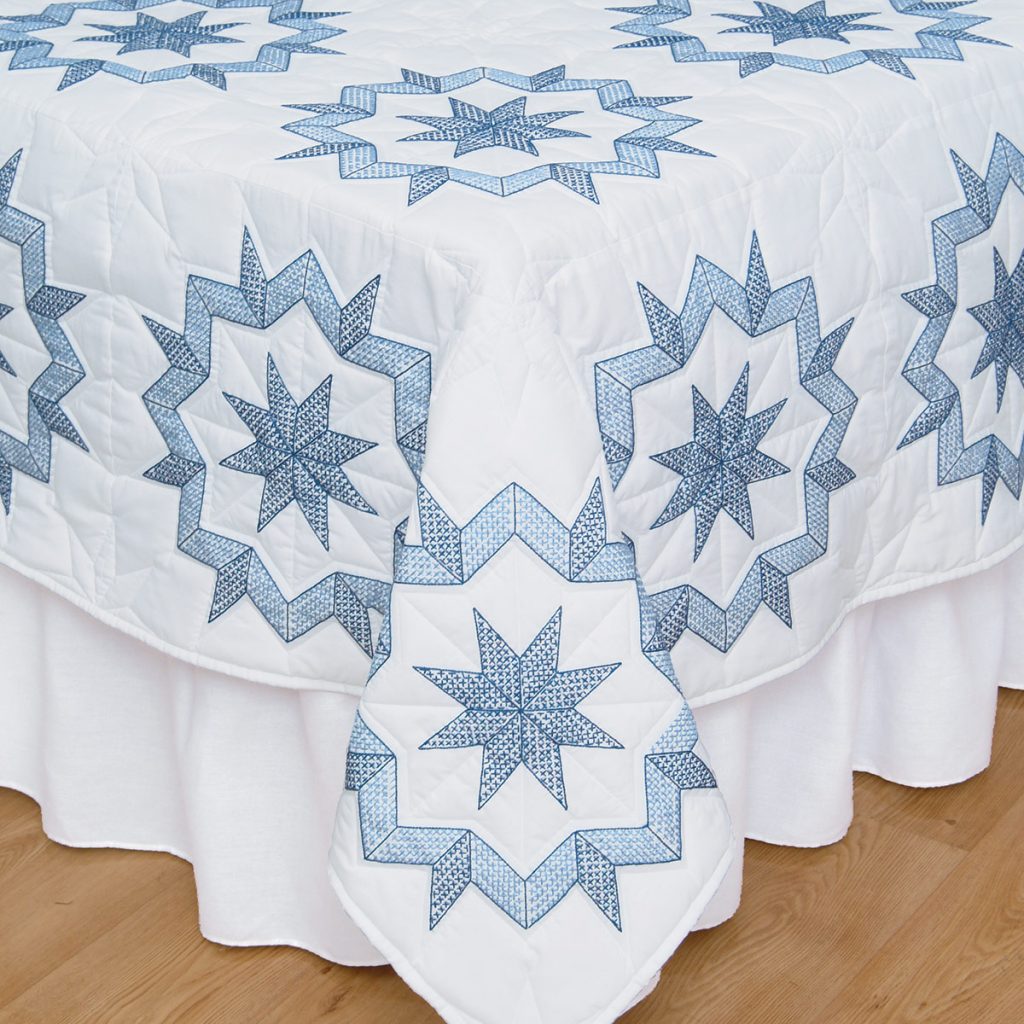 Interlocking Kaleidoscope Star 18" Quilt Blocks - Jack Dempsey Needle Art