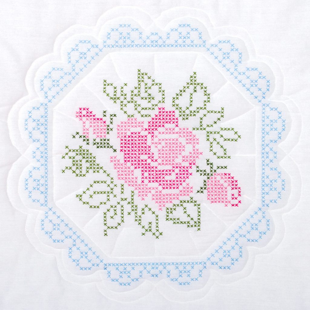 XX Lacy Rose 18" Quilt Blocks - Jack Dempsey Needle Art