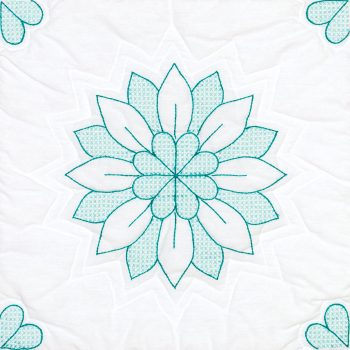 Interlocking Mandala Flowers 18" Quilt Blocks - Jack Dempsey Needle Art