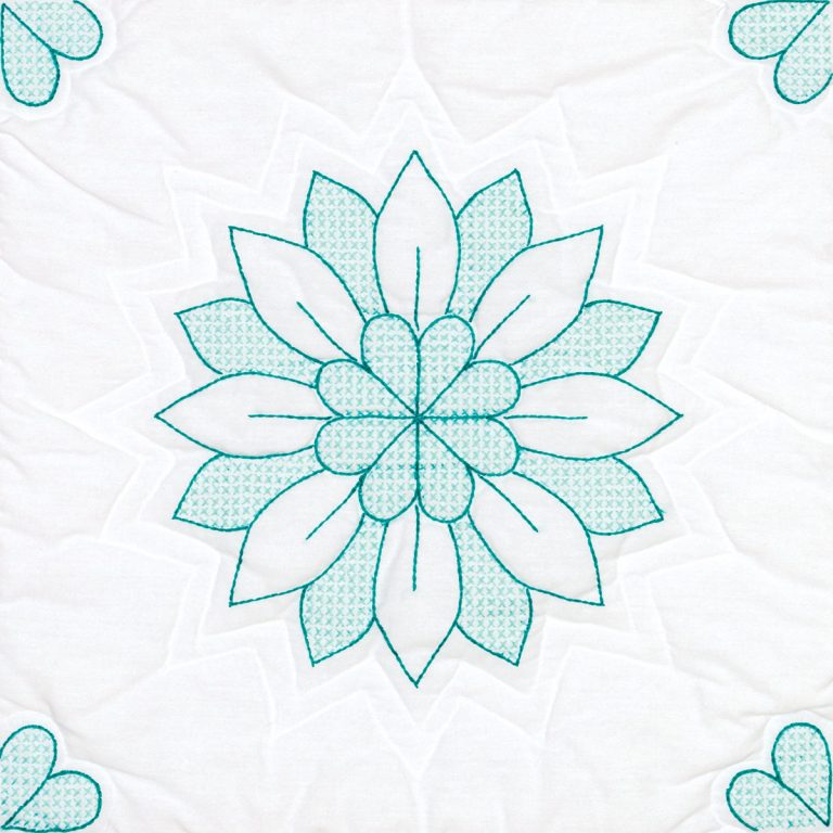 Interlocking Mandala Flowers 18" Quilt Blocks - Jack Dempsey Needle Art