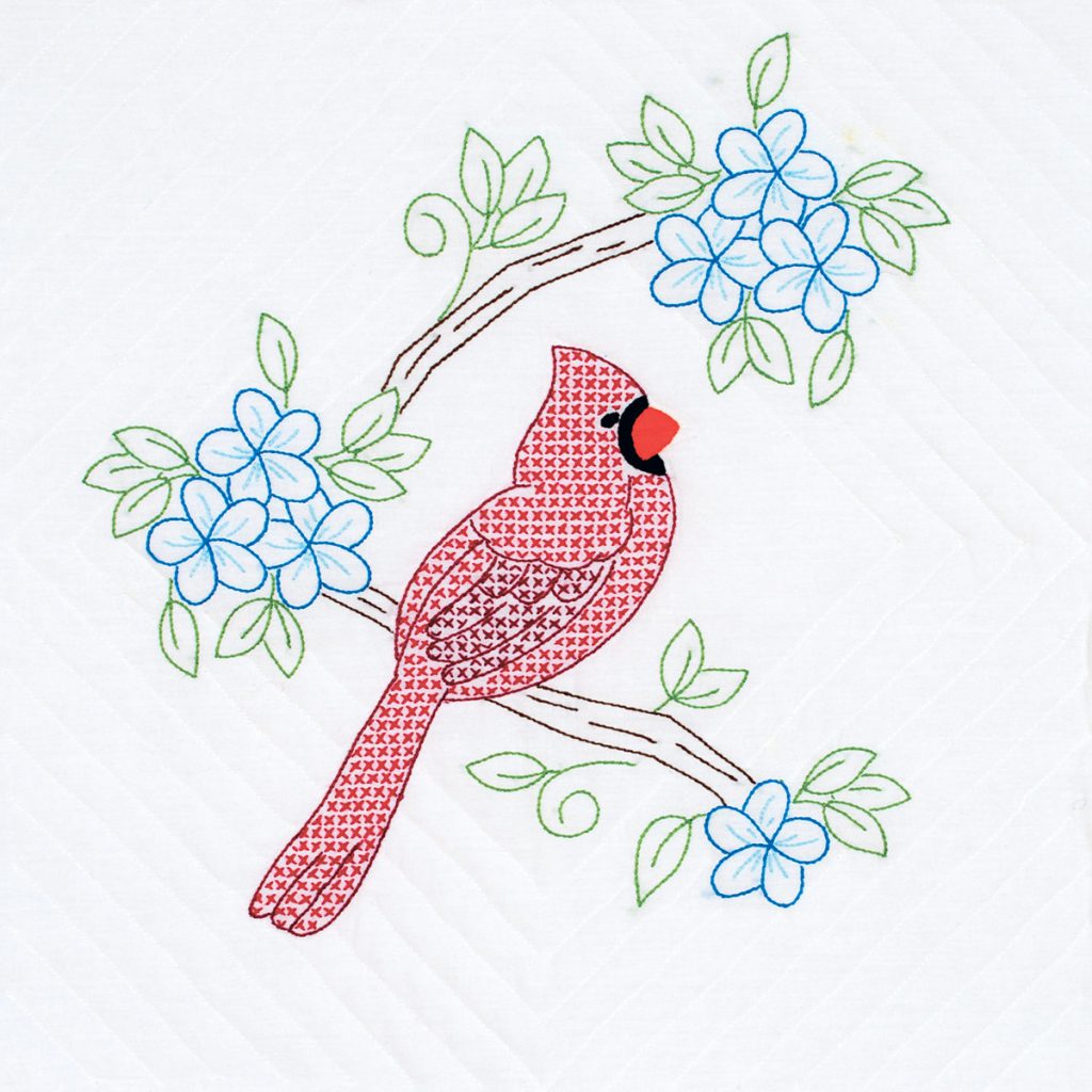 Cardinals Quilt Blocks - Jack Dempsey Needle Art