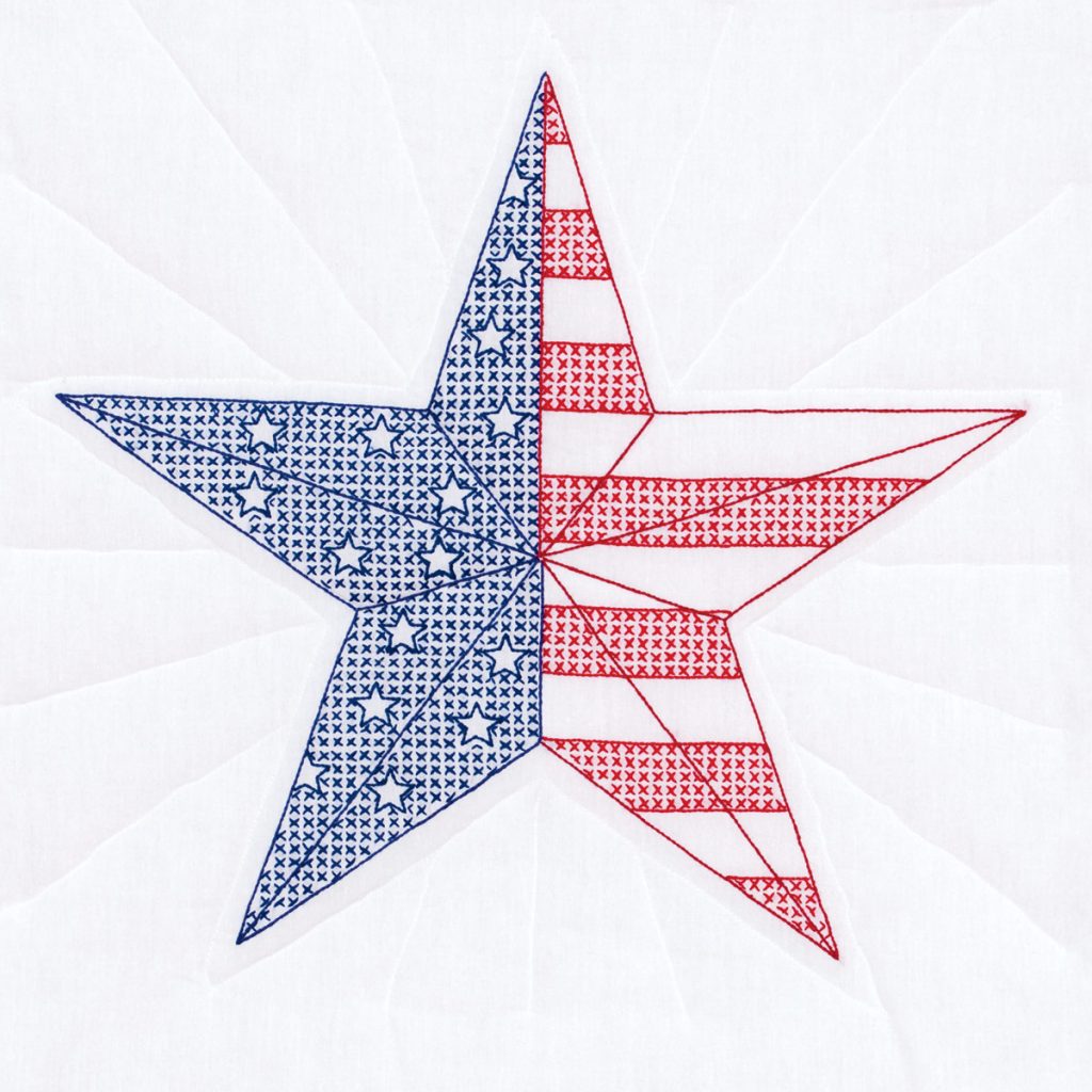 American Star 18" Quilt Blocks - Jack Dempsey Needle Art