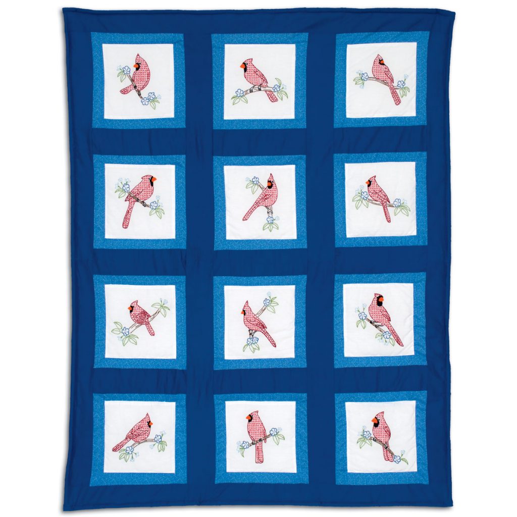 Cardinals Quilt Blocks - Jack Dempsey Needle Art